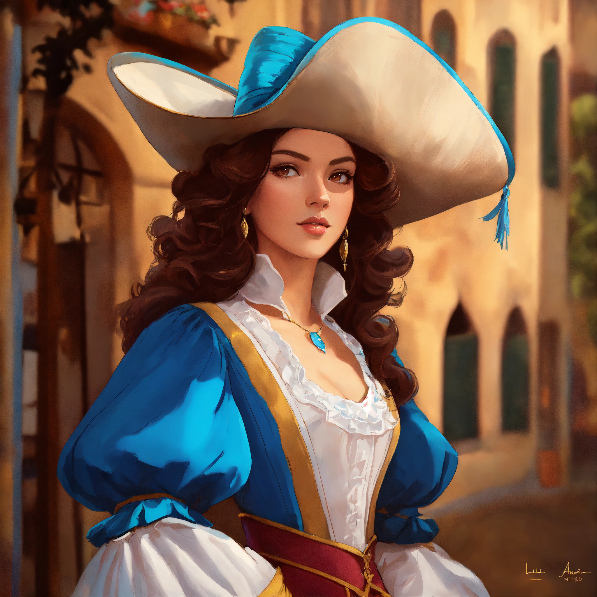Lexica - Milady from the movie The Three Musketeers, cartoon oil paint ...