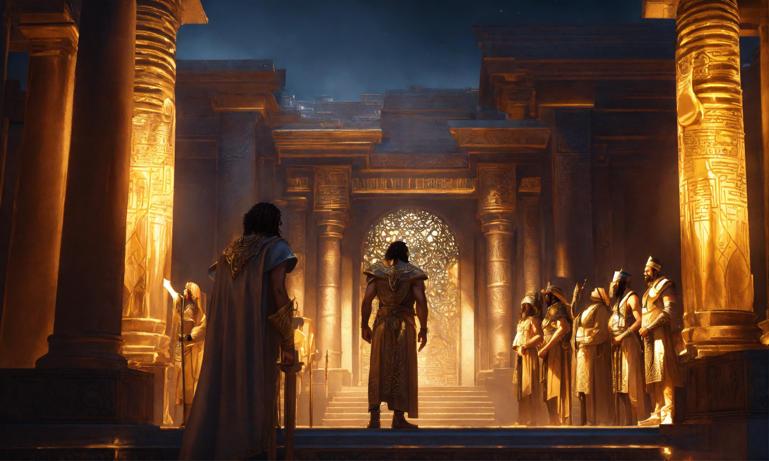 Lexica - Moses talking to the pharaoh, ultra realistic, concept art ...