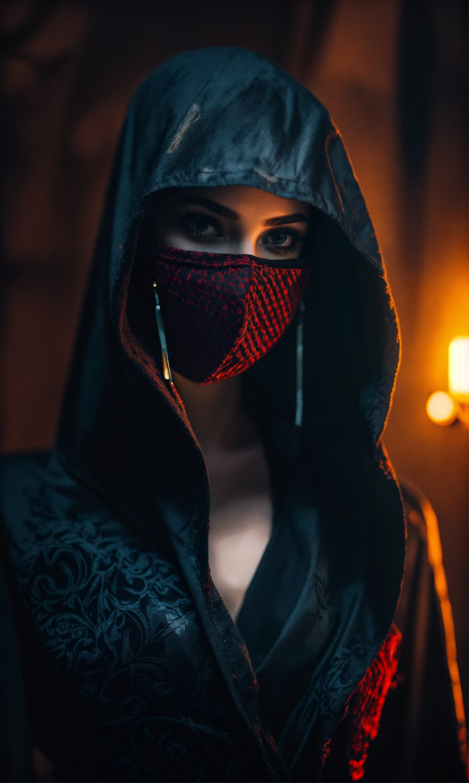 Lexica - Beautiful mysterious villainous women in hooded mask