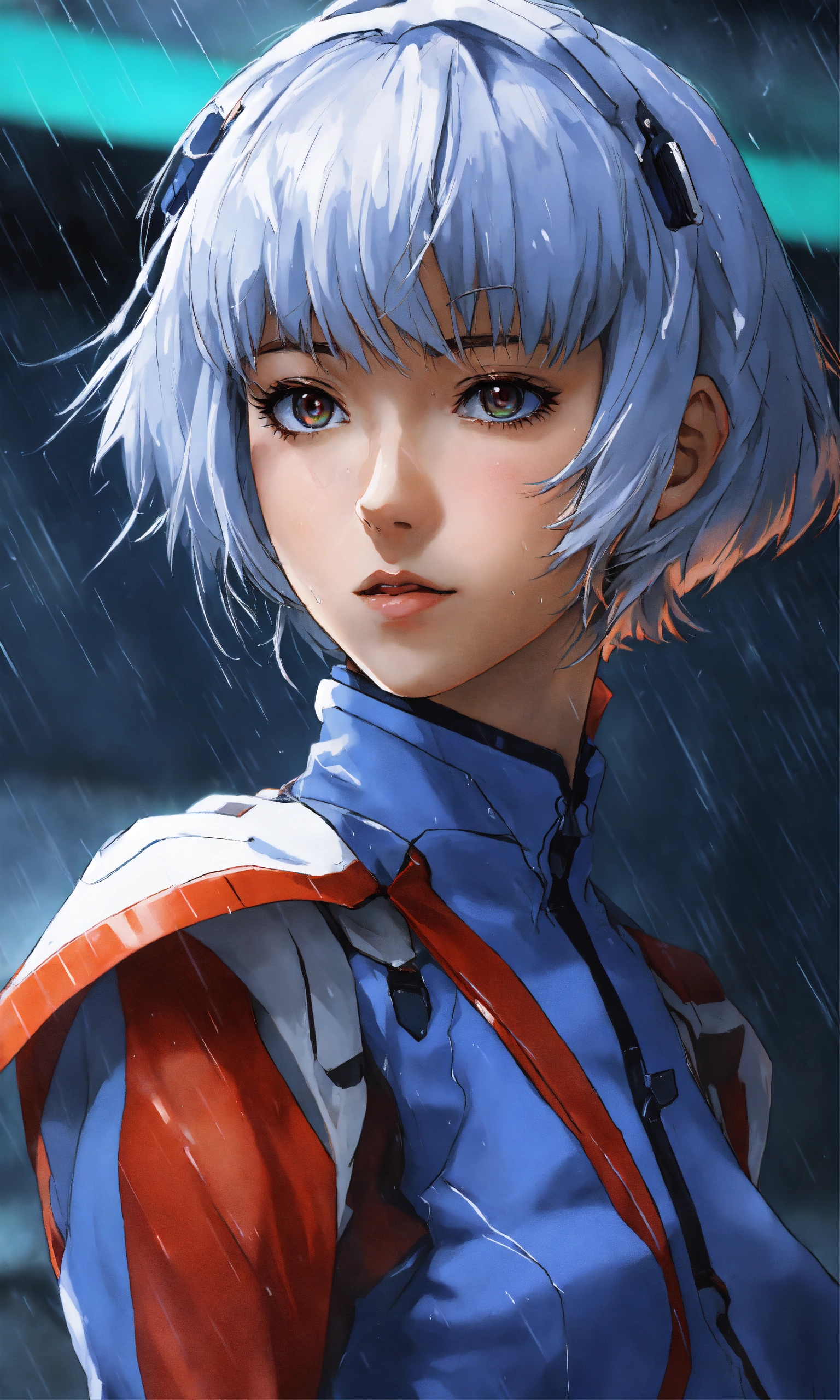 Lexica - Anime art of rei ayanami from neon genesis evangelion ...