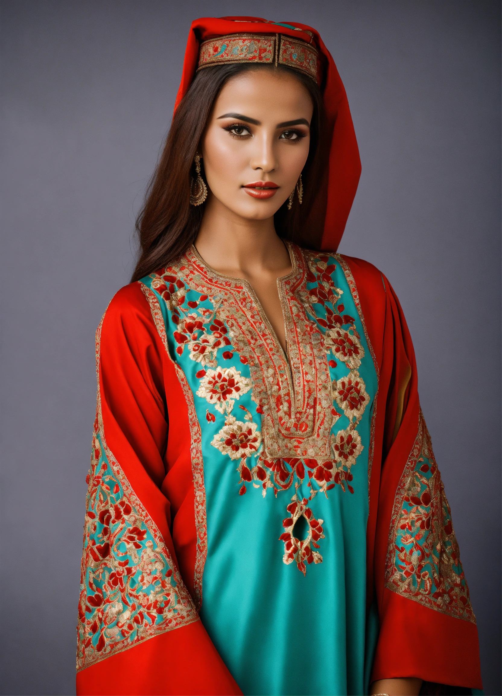 Lexica - Traditional djellaba women morrocan, haute couture, luxury,