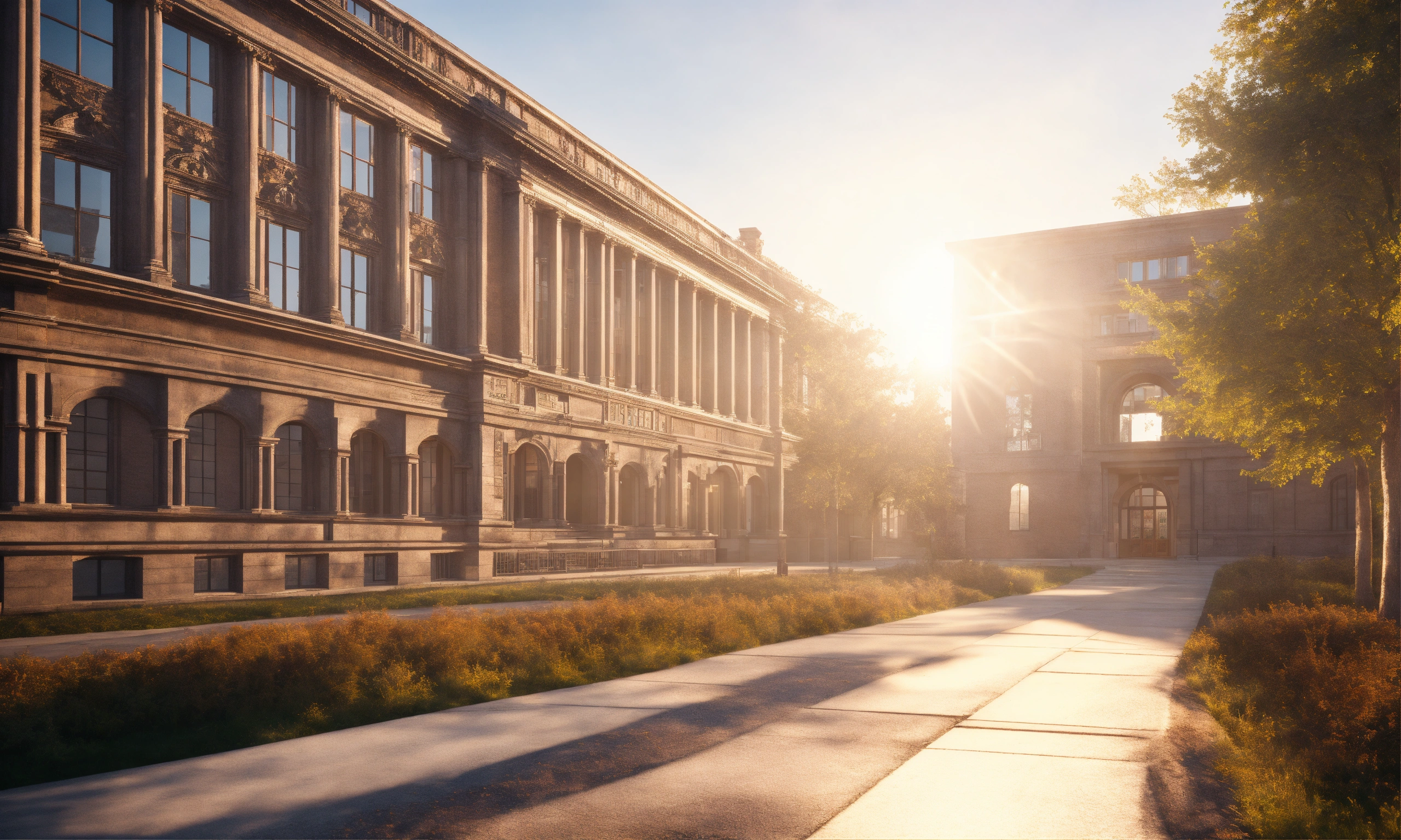 Lexica - Bright Morning Sun, Classic yet modern university architecture ...