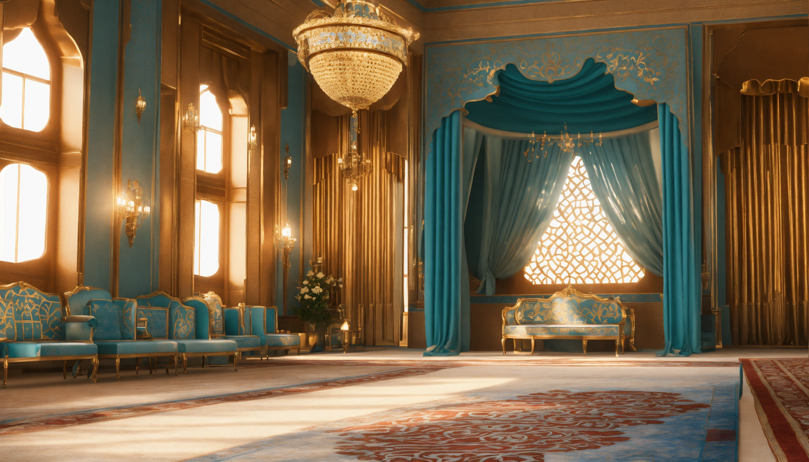 Lexica - Saudi palace interior room, traditional, setting area, seats ...