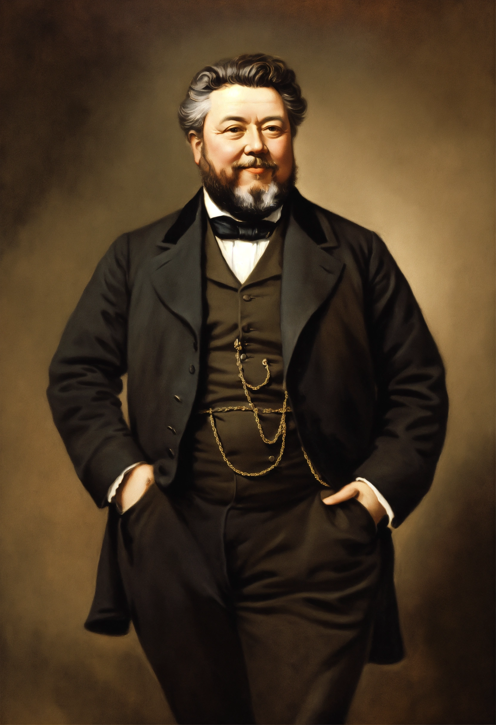 Lexica - Charles Spurgeon, illustration. Full body. He's depicted ...