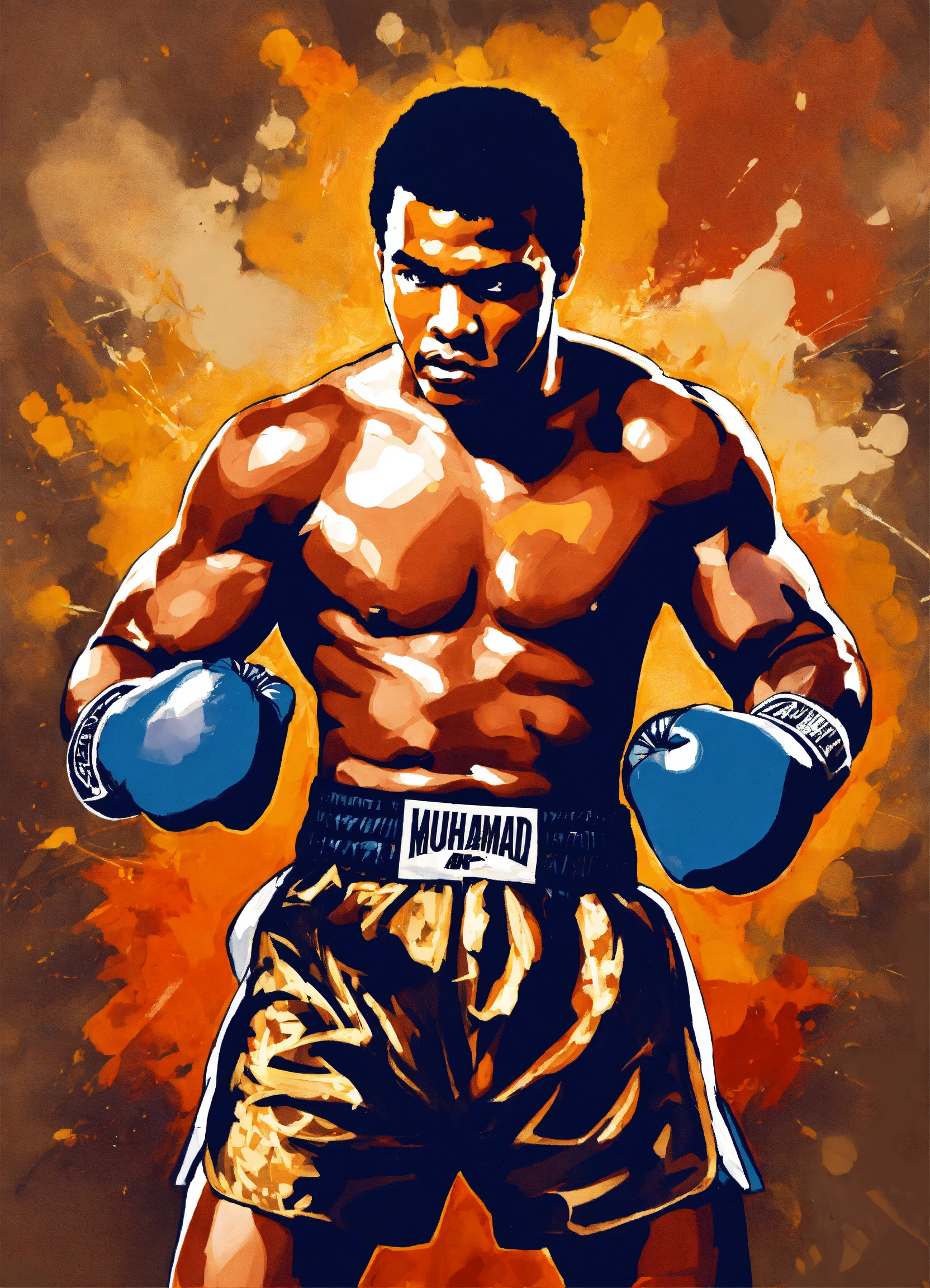 Lexica - Drawing high Ultra define Muhammad Ali, fighting a ultra ...