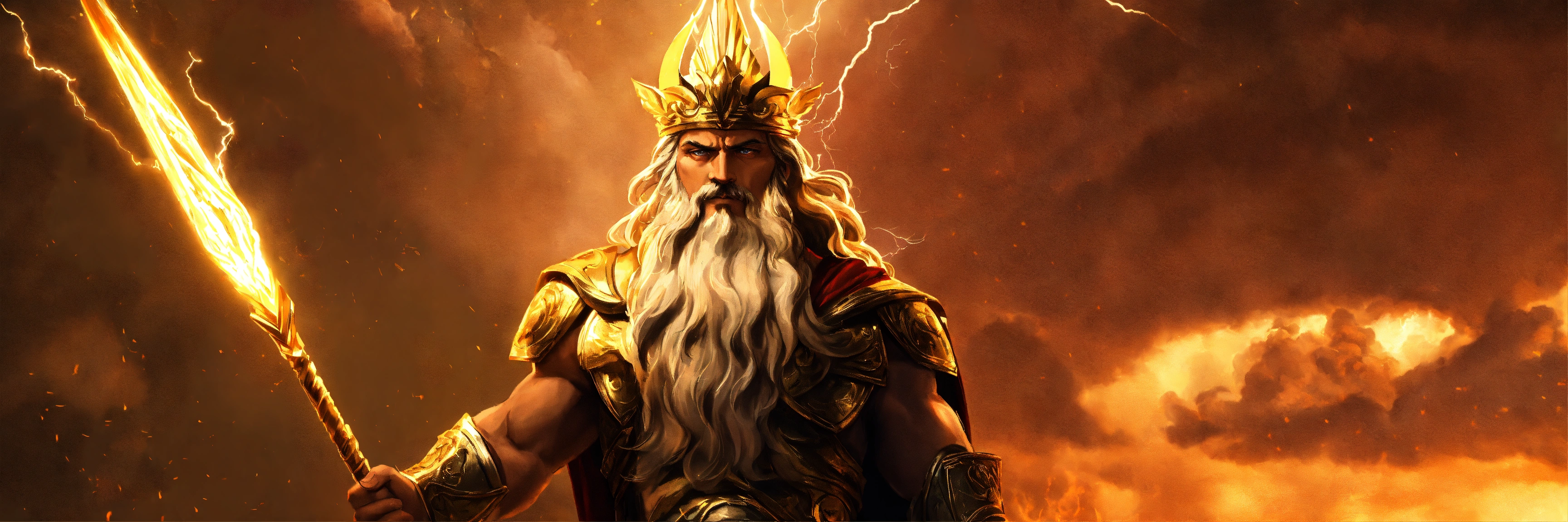 Lexica - Zeus is typically depicted with eyes that radiate a gleam ...