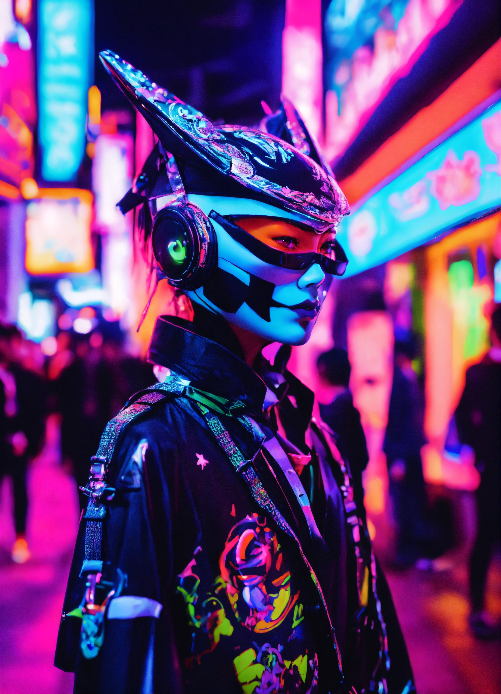 Lexica - Photorealistic 3D portrait Samurai Alien in Goth Kawaii ...