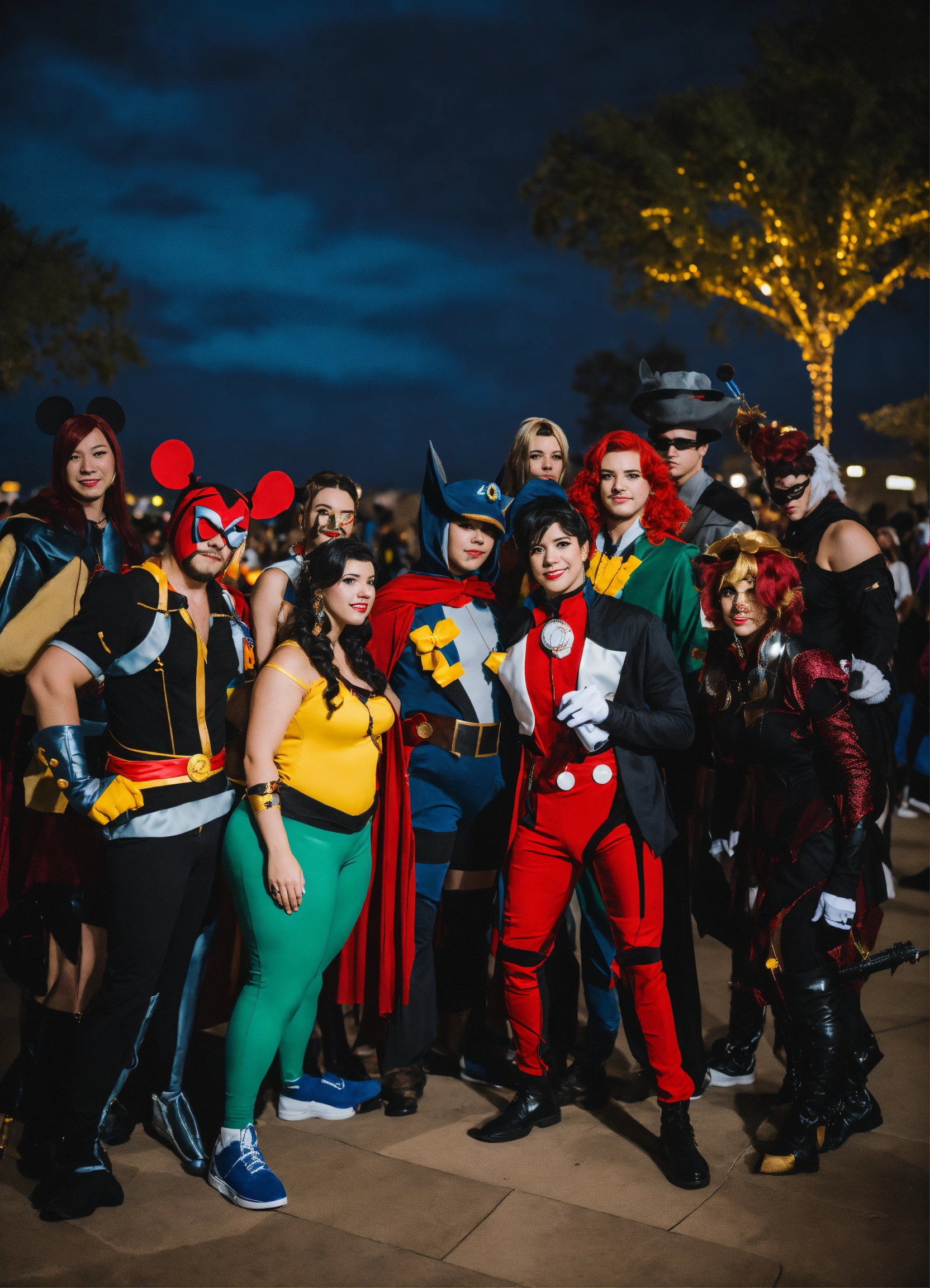 Lexica - Comic con group photo, disney cosplays, shot on Sony Alpha ...