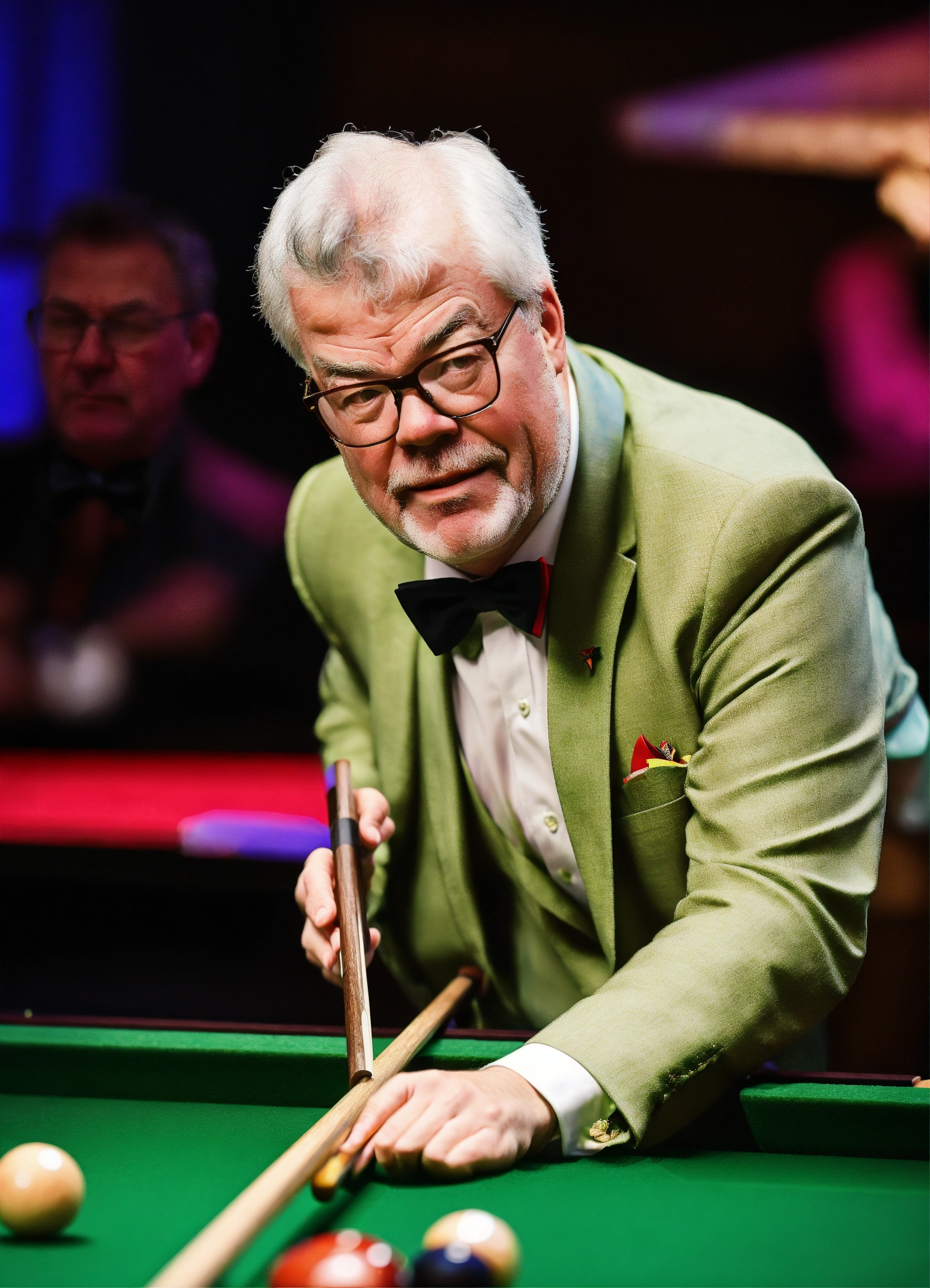 Lexica - Matthew Kelly wearing glasses upside down, oversized bow tie ...