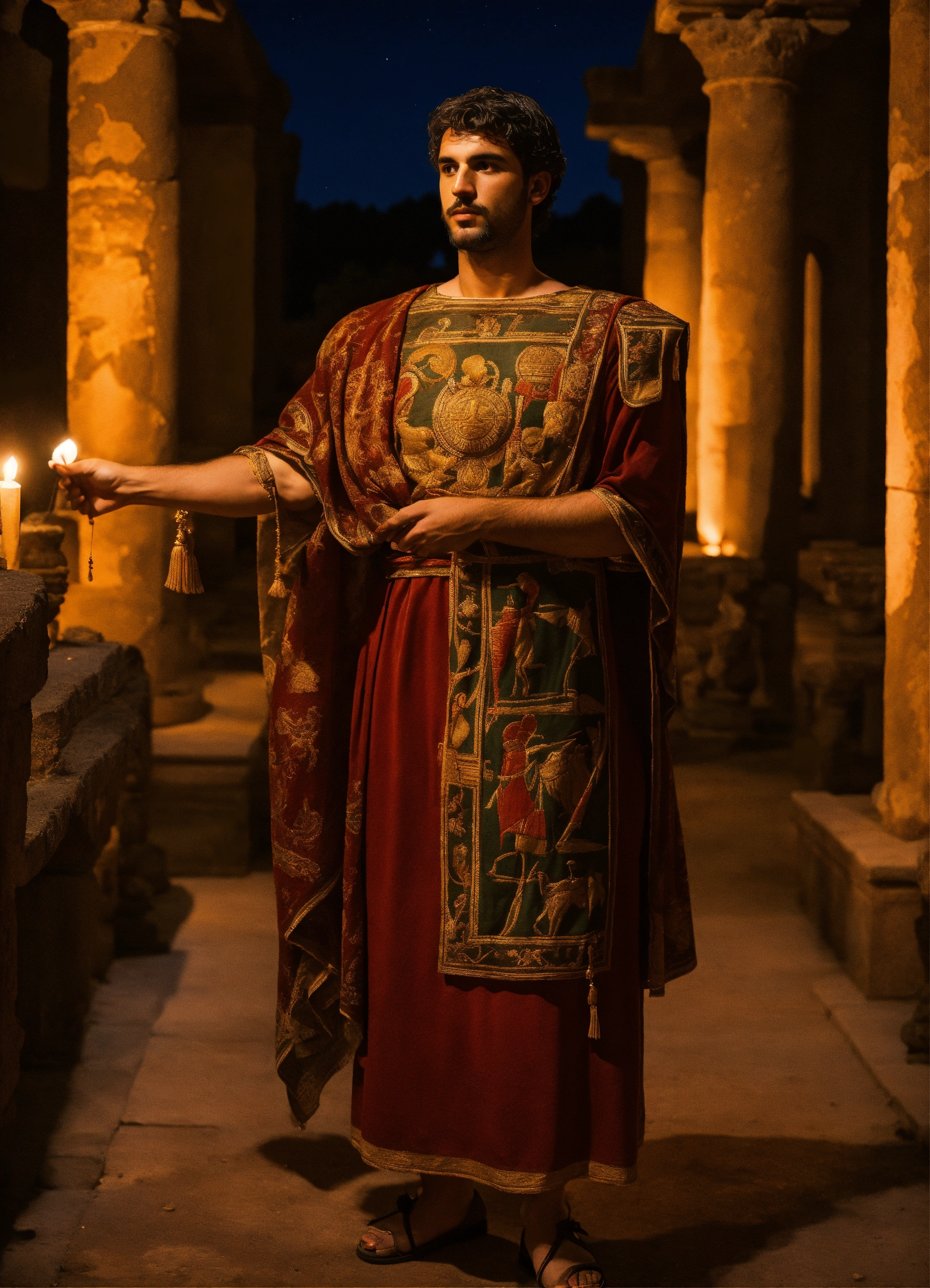 Lexica - A roman tribune wearing a roman tunic, 30 years old, dark ...
