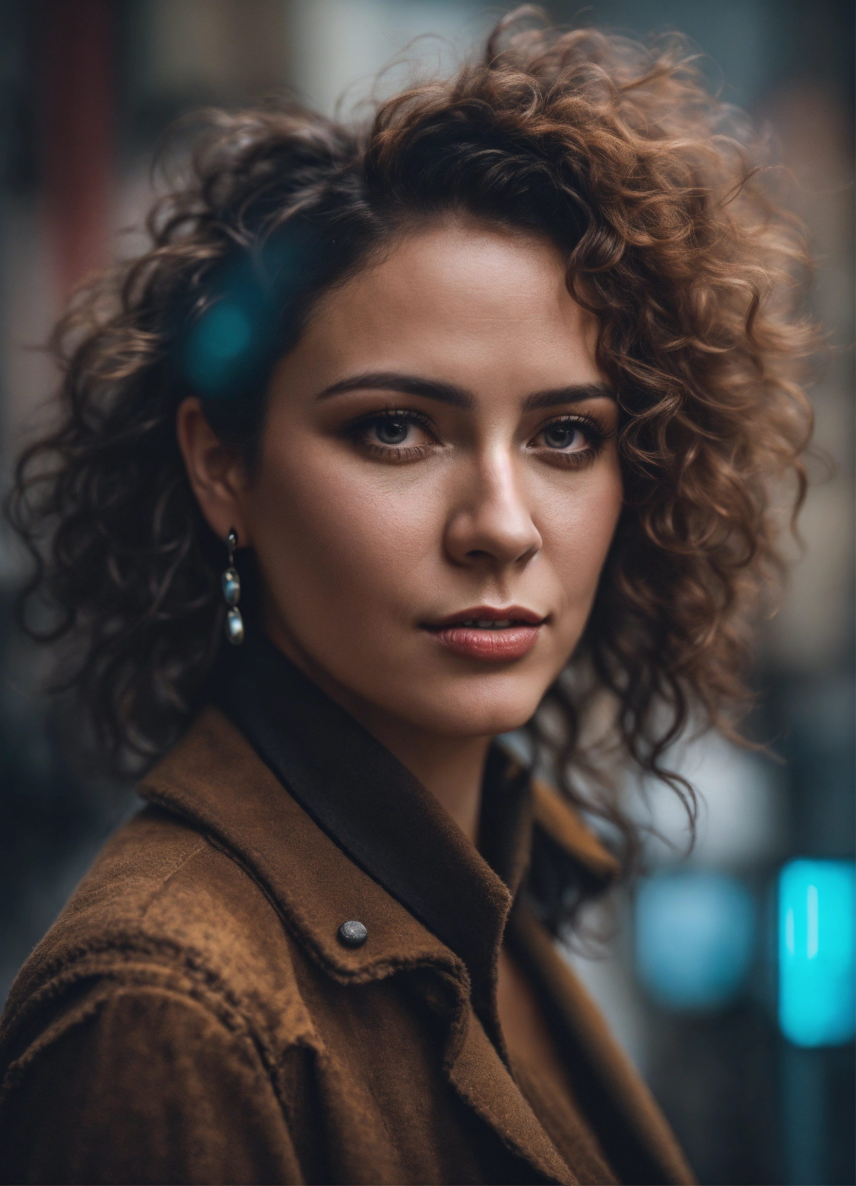 Lexica Highly Detailed Portrait Of Spanish Woman 39 Years Old Curly