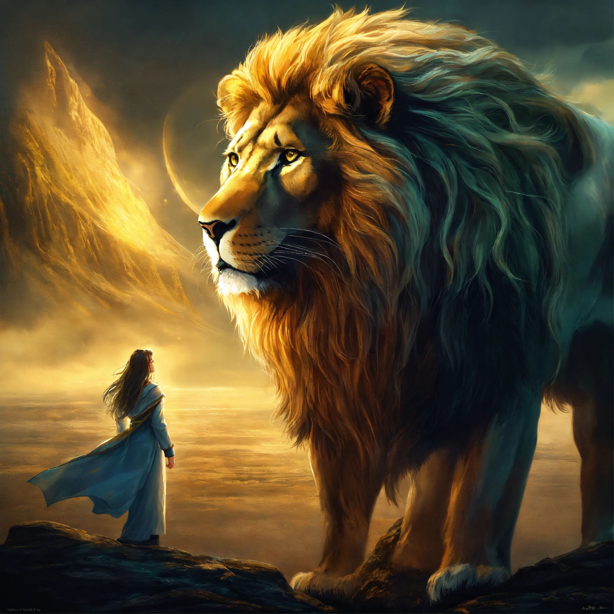 Lexica - Woman, norse mythology, lion spirit with ghost shaped ...