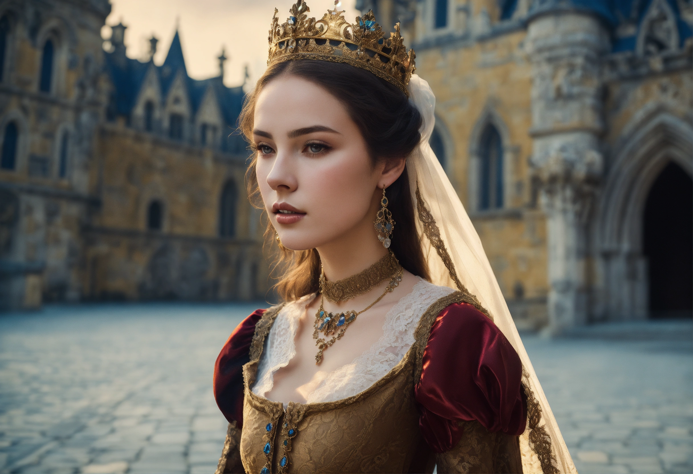 Lexica - Fine art portrait photography, medieval setting, full body ...