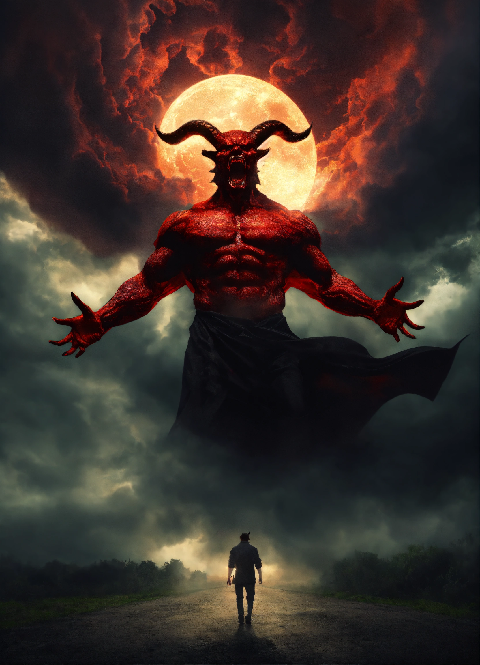 Lexica - Satan appearing in the sky. Overpowering. Sense of terror ...