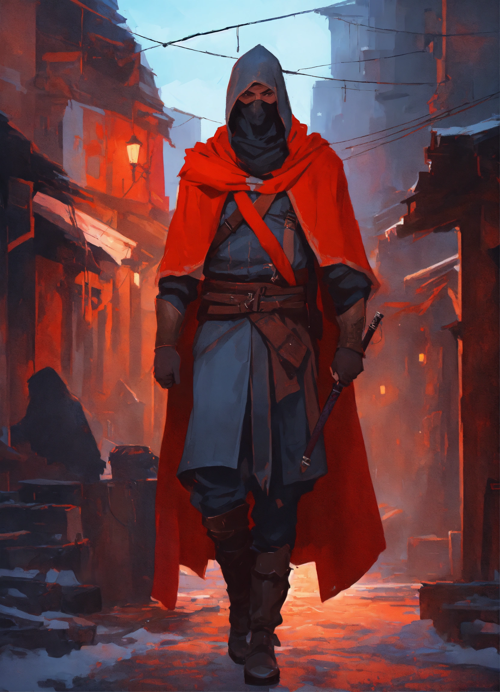 Lexica - Male medieval fantasy Assassin from the empire of fire, Red ...