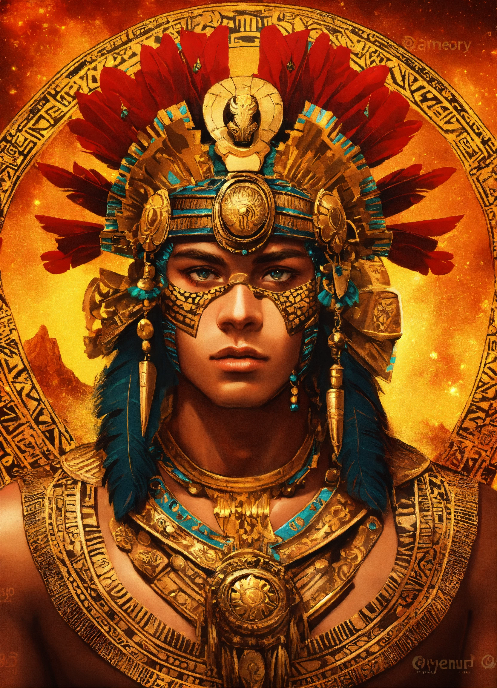 Lexica - Scorpio Pluto zodiac theme oasis background Aztec warrior ...