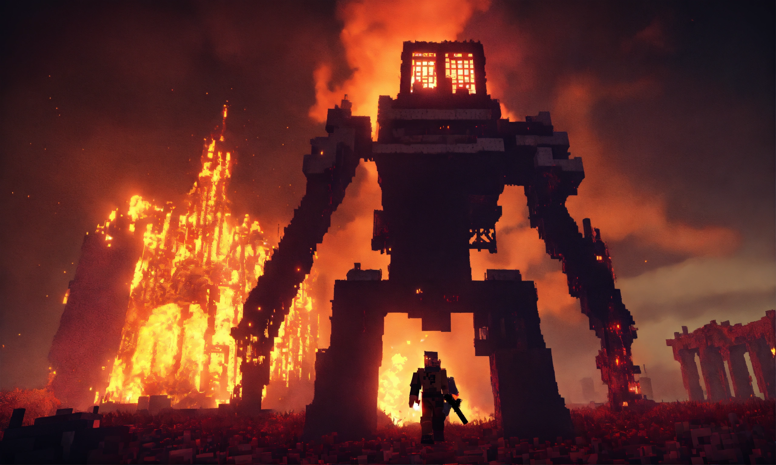 Lexica - Scary call of duty zombie facing front, surrounded by a ...