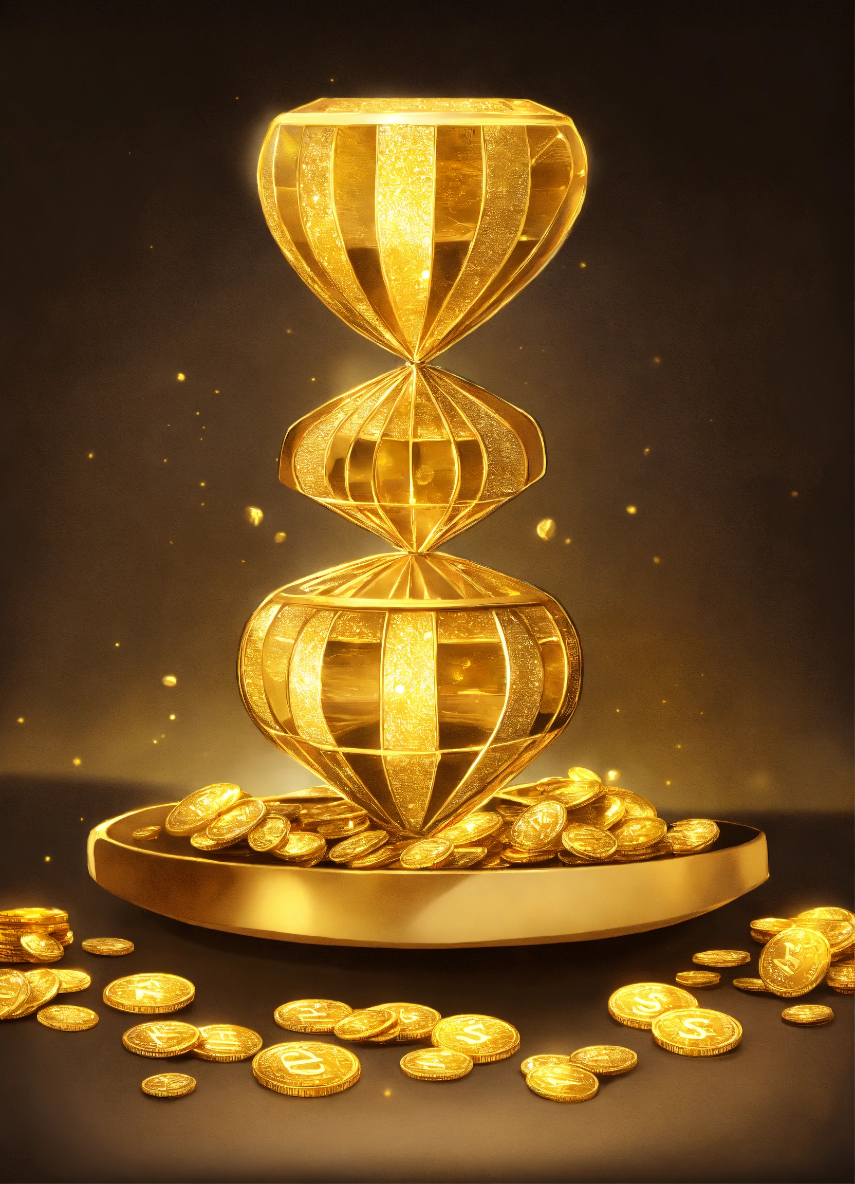 Lexica - Gold money sign diamonds rich luck