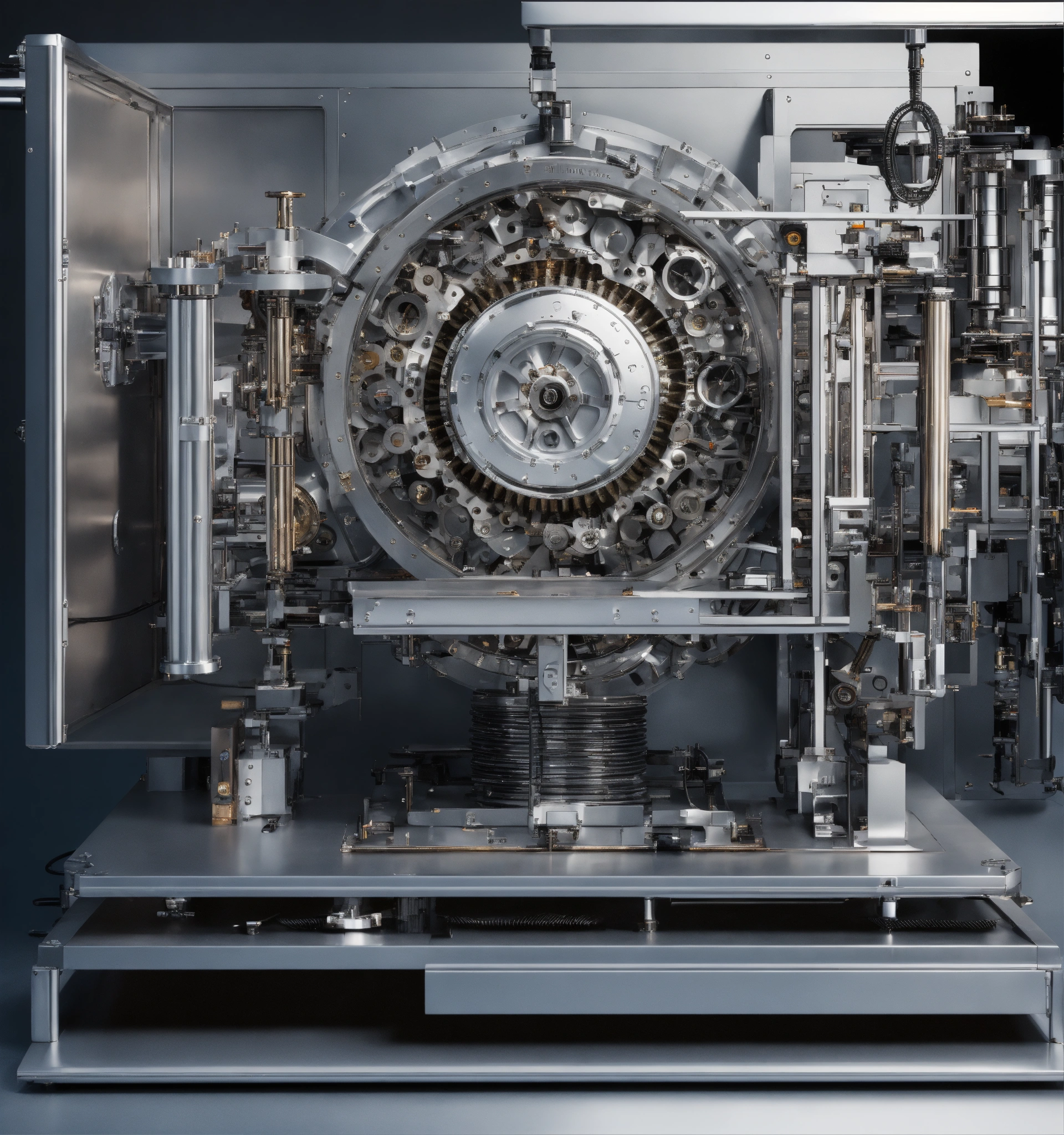 Lexica - Visualize the word expansive using silver machine parts.