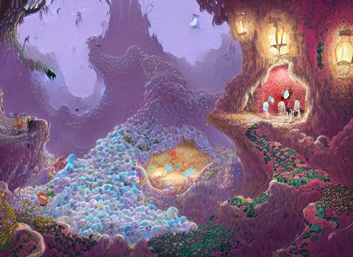 Lexica - Dramatic art - portrait of the underground hallow cavern layer ...