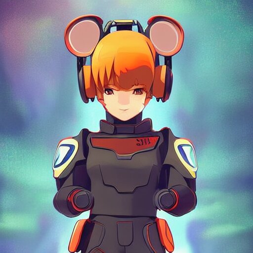 Lexica - Mouse mecha pilot by Kuvshinov Ilya, very very very very very ...