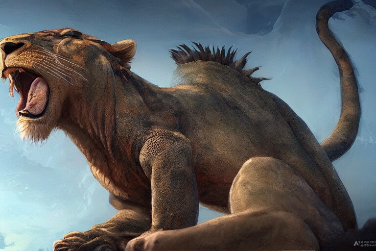 Lexica - The legendary island sized lion lizard, made by Stanley ...