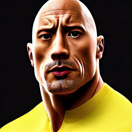Lexica - A lemon in the shape of Dwayne Johnson's head