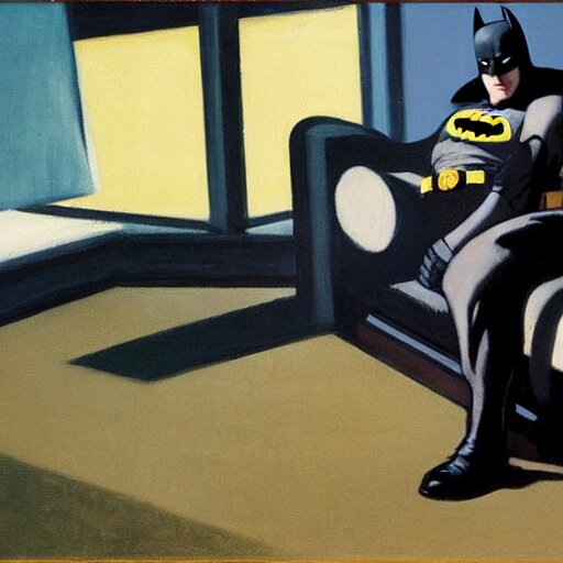 Lexica - Batman by Edward hopper