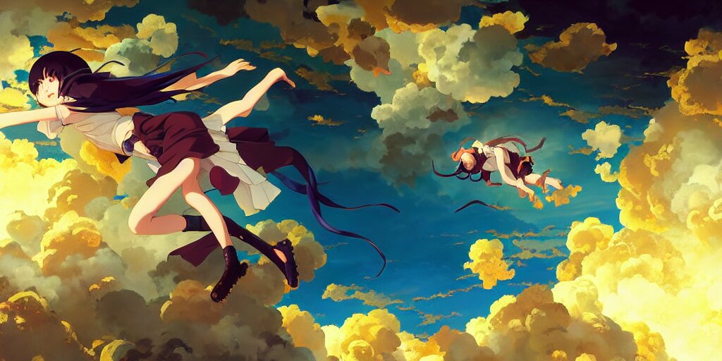 Lexica - Baroque acrylic painting, anime key visual concept, anime girl ...