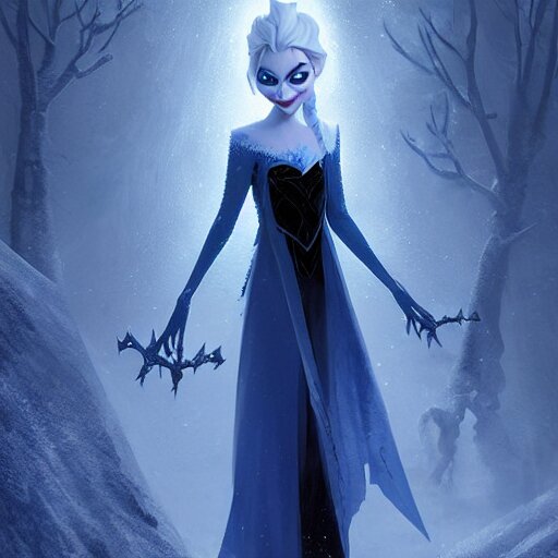 Lexica - An undead satanic ice witch from frozen 2. Detailed digital ...
