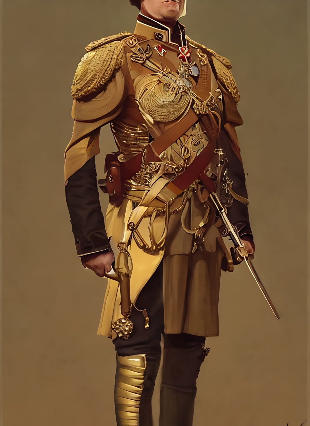 Lexica - Full body portrait, man of an 21th century monarch, military ...