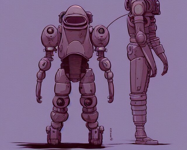 Lexica - A study of cell shaded cartoon of a monk in a mech suit ...
