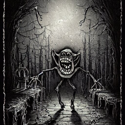 Lexica - Creepy horror illustration Steven_Stifler!! mutate into greedy ...