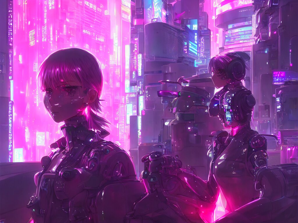 Lexica - Portrait anime visual futuristic female cyber police, on ...