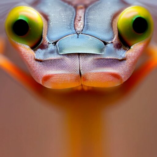 Lexica - Praying mantis head close up photograph fujifilm macro