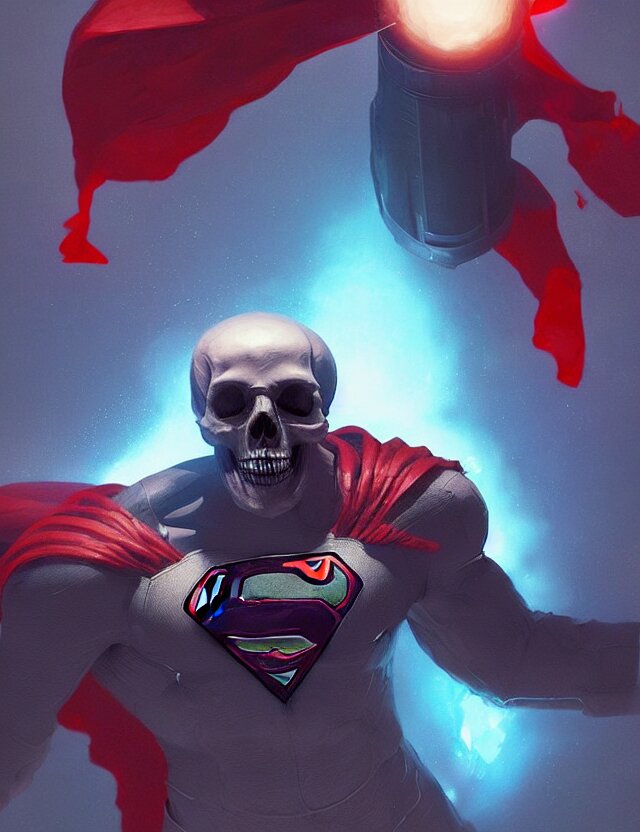 Lexica - Dead skull superman, award - winning realistic sci - fi ...