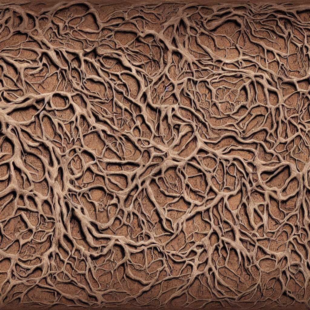 Lexica - A digital topdown painting of nightmare horror mud with bricks ...