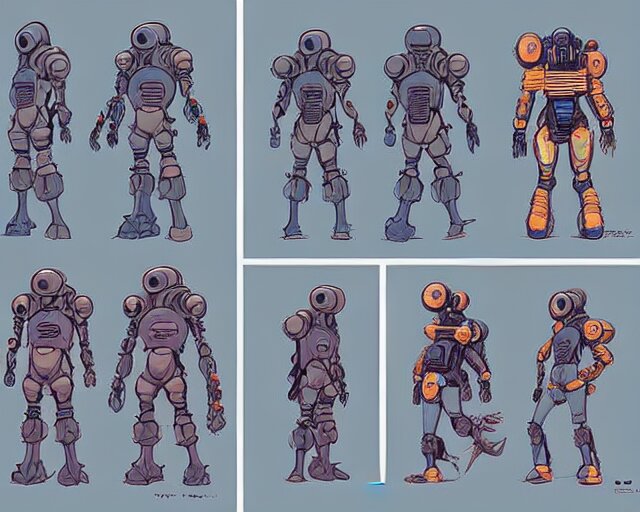 Lexica - A study of cell shaded cartoon of a monk in a mech suit ...