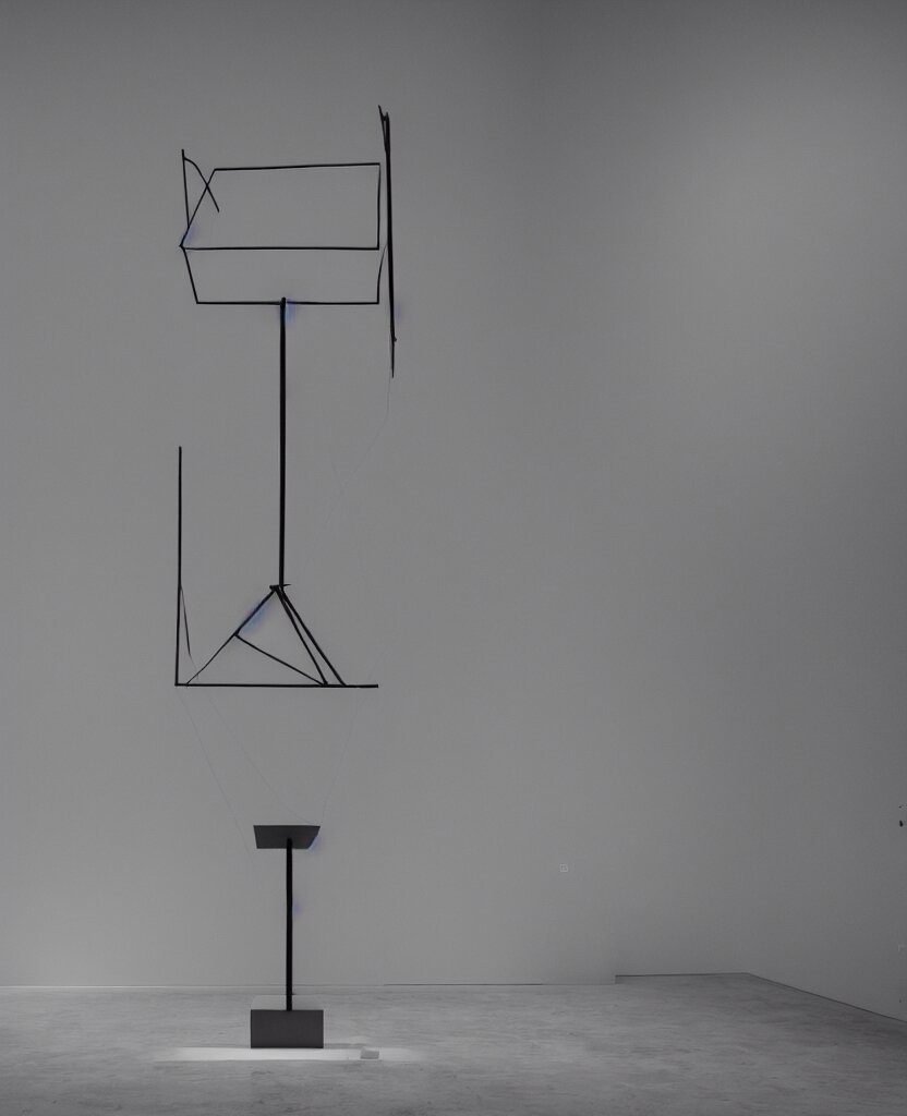 Lexica - A singular minimal studio packshot of an upside - down ...