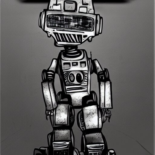 Lexica - Chappie robot color graffiti, black and white zef design ...