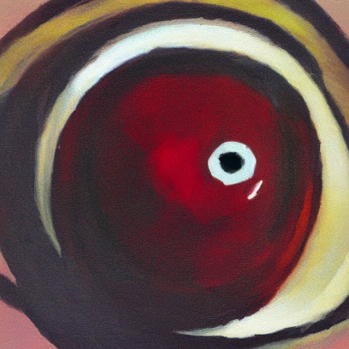 Lexica - A very detailed closeup painting of an eyeball with red veins ...