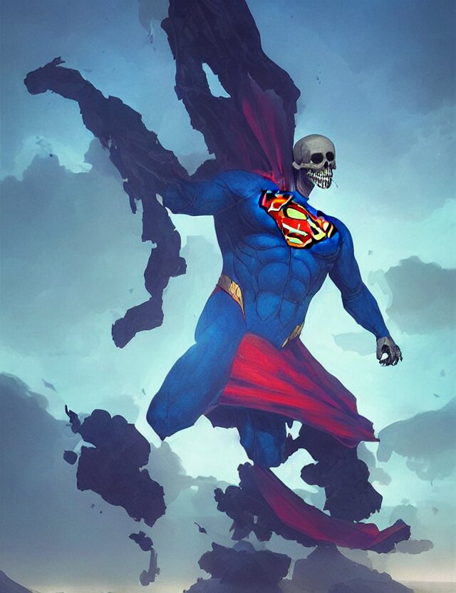 Lexica - Dead skull superman, award - winning realistic sci - fi ...