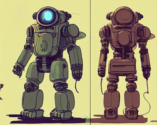 Lexica - A study of cell shaded cartoon of a monk in a mech suit ...