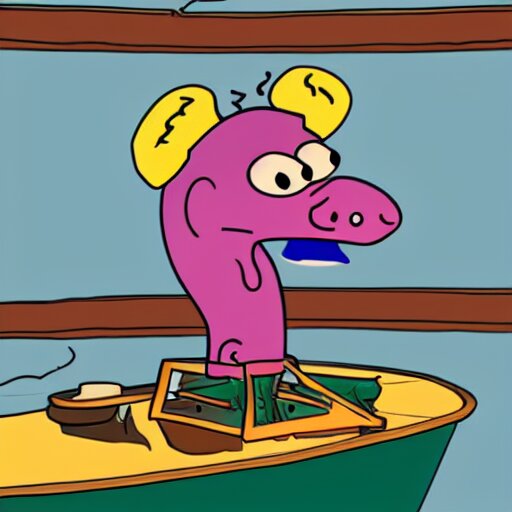 Lexica - A cartoon catfish giving a thumbs up in the style of bojack ...