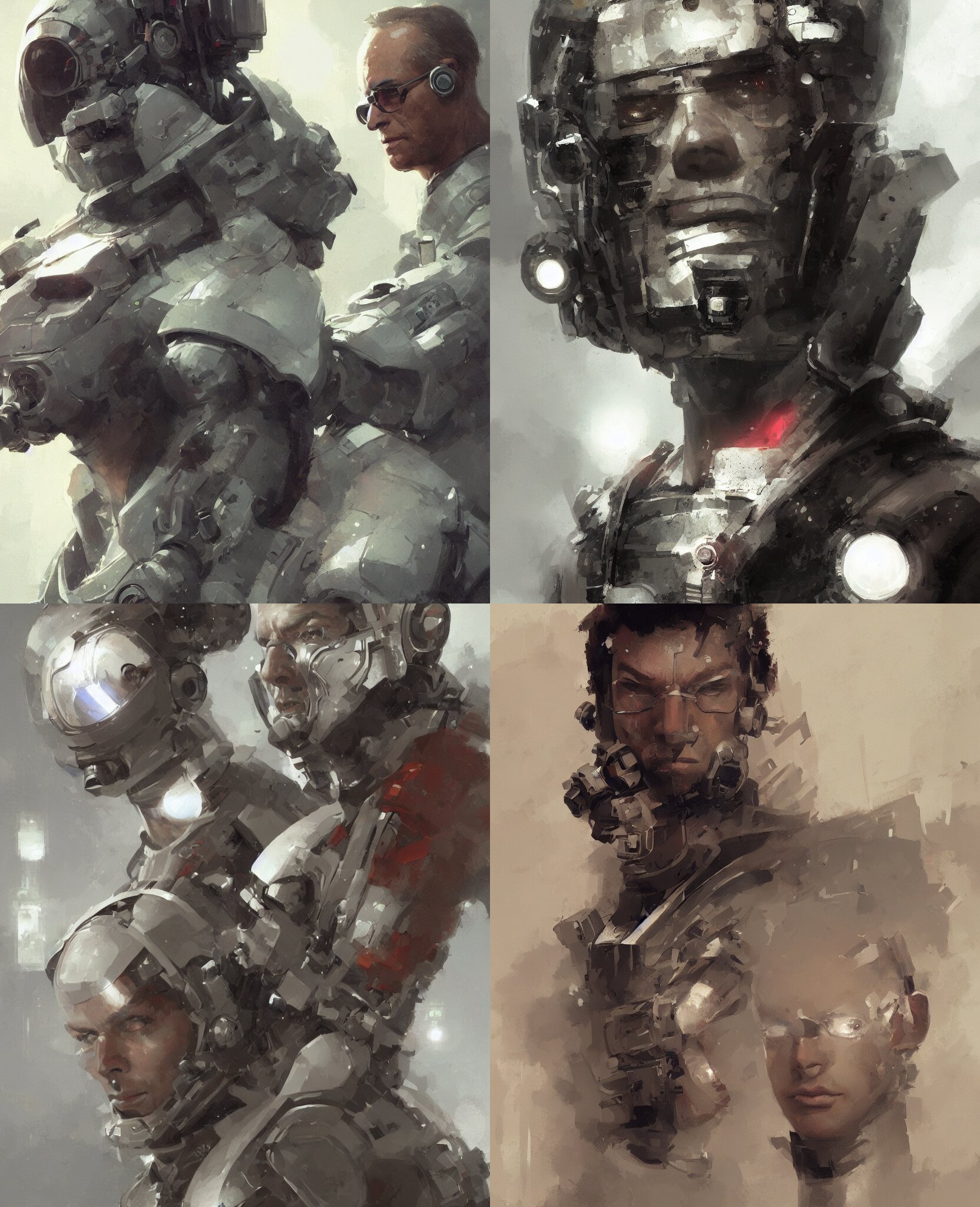 Lexica - A futuristic technician man, scifi character portrait by greg ...