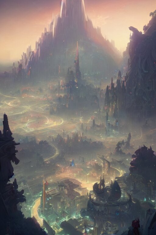 Lexica - Utopian city of a type 4 civilization, concept art by pete ...