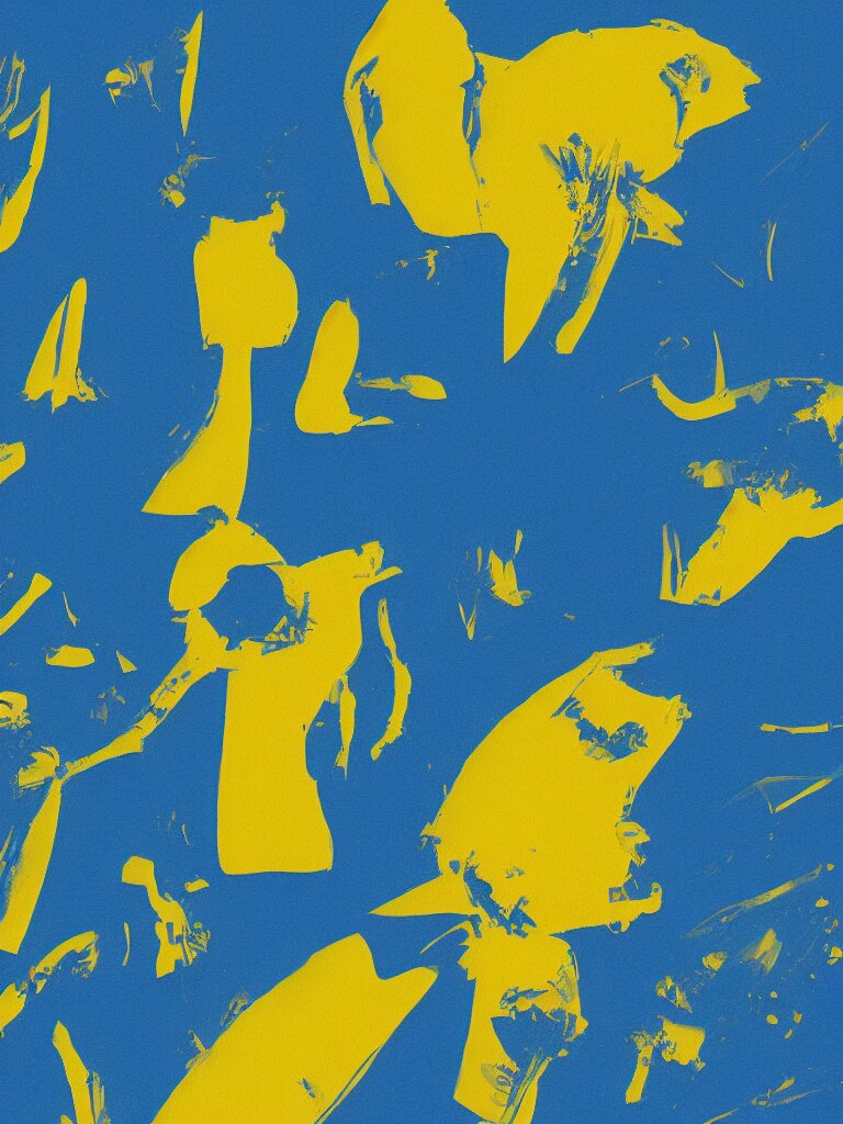 Lexica - Yellow blue background by samuel smith trending on artstation