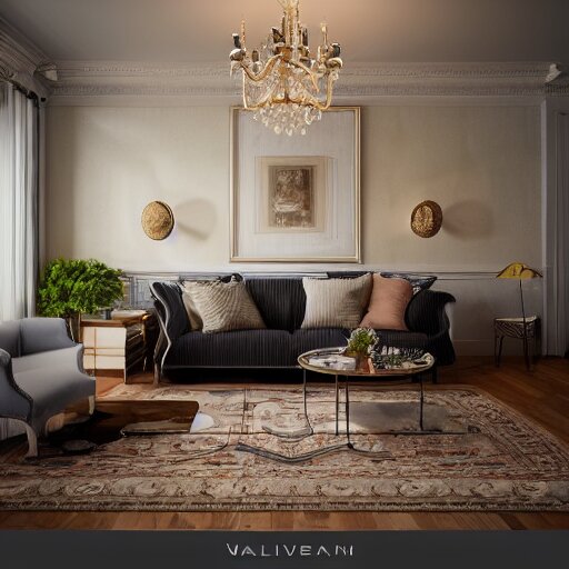 Lexica - A detalied 3 d render of a country chic living room, by ...