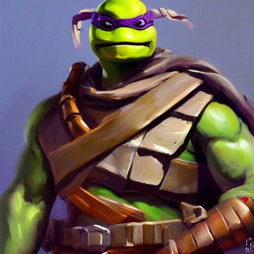 Lexica - Greg manchess portrait painting of armored donatello of tmnt ...