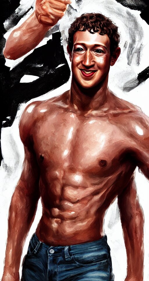 Lexica - Buff Alpha Chad Mark Zuckerberg, highly detailed, award ...
